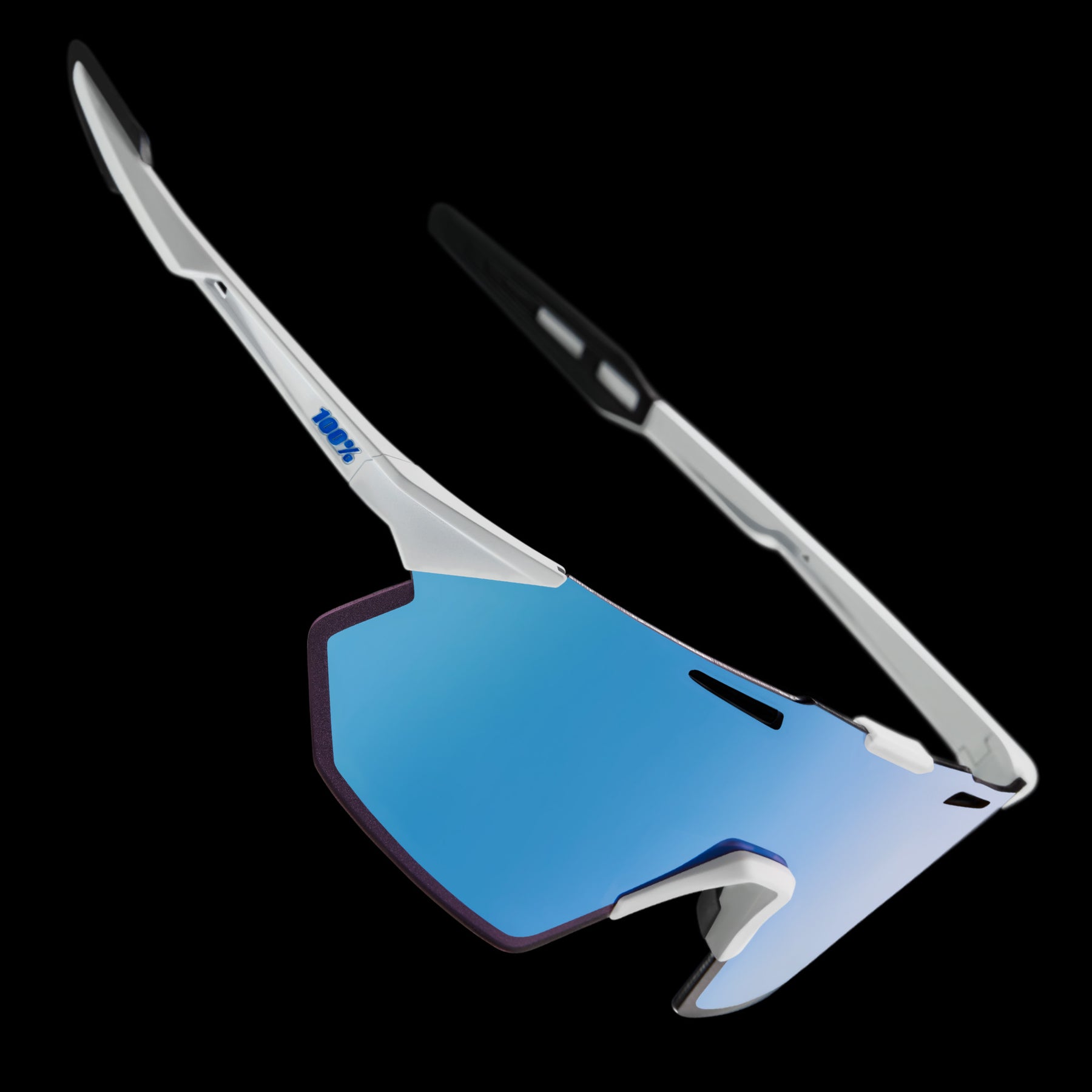 100% HYPERCRAFT SQ - Soft Tact White - HiPER Blue Multilayer Lens ...